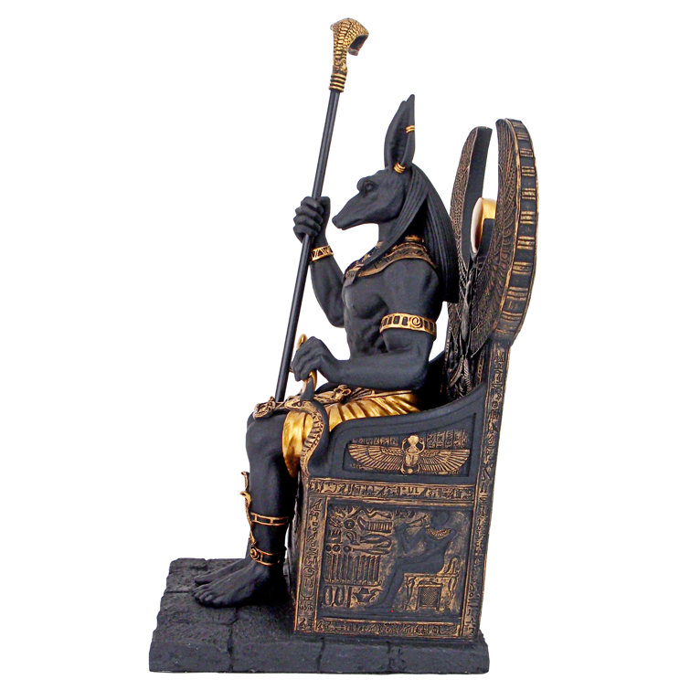 Design Toscano Egyptian Anubis God Sitting on the Throne of the ...