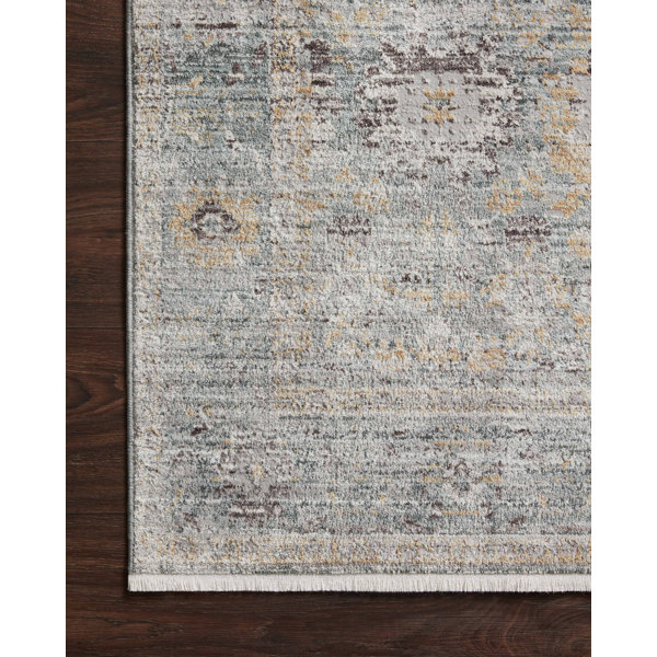 Loloi Rugs Bonney Performance Teal/Gold Rug | Wayfair