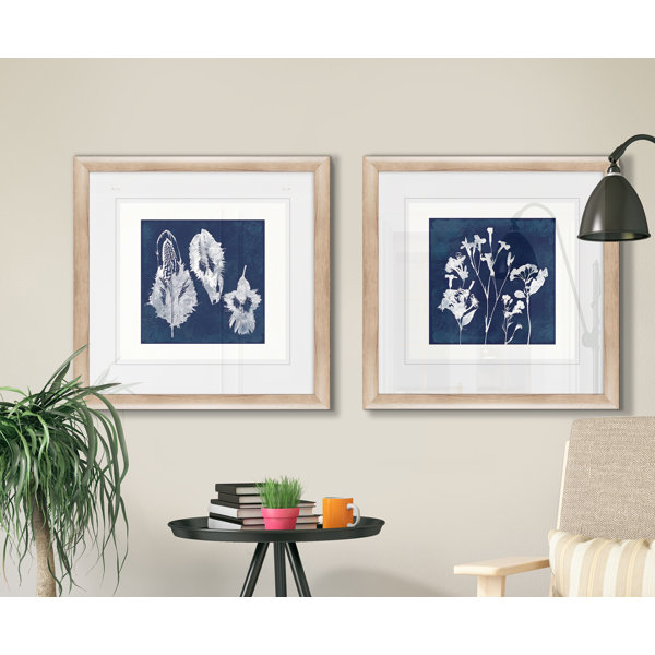 Darby Home Co Cyanotype Botanical I - 2 Piece Picture Frame Print ...