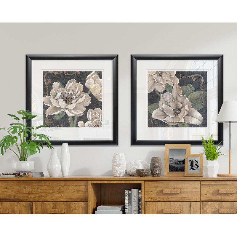 Charlton Home® Magnificent Magnolia I - 2 Piece Picture Frame Print ...
