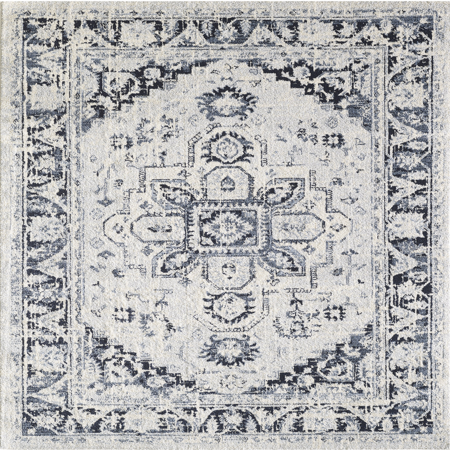 World Menagerie Goner Performance Navy/Cream Rug | Wayfair