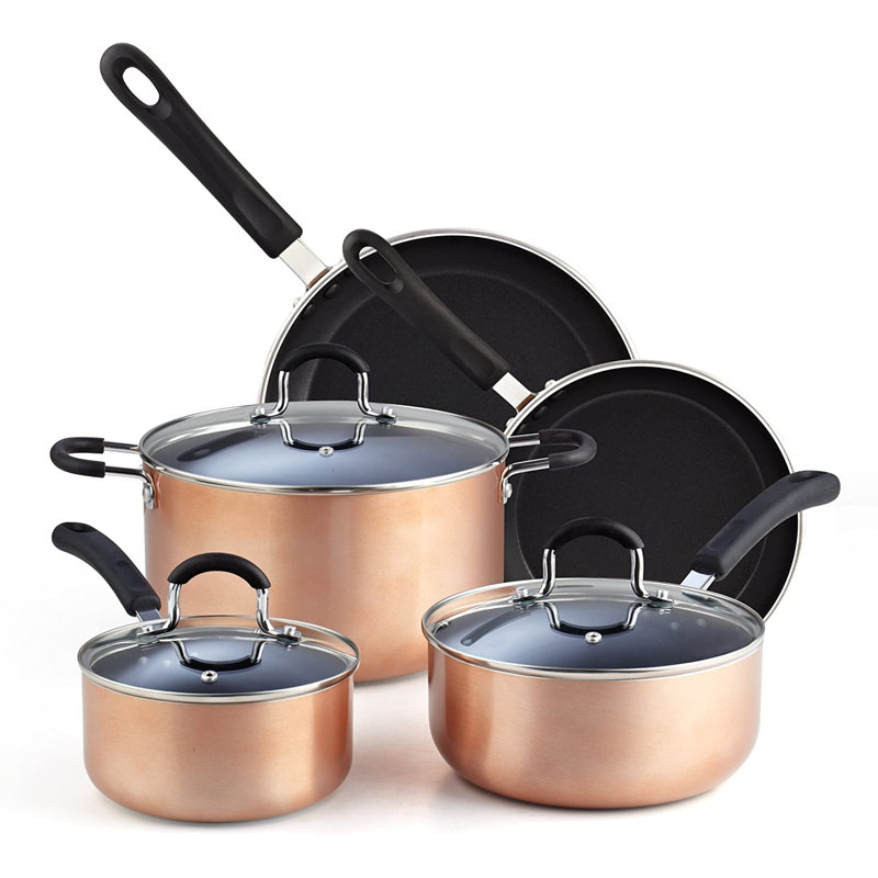 Cook N Home 8 Piece Aluminum Nonstick Cookware Set | Wayfair