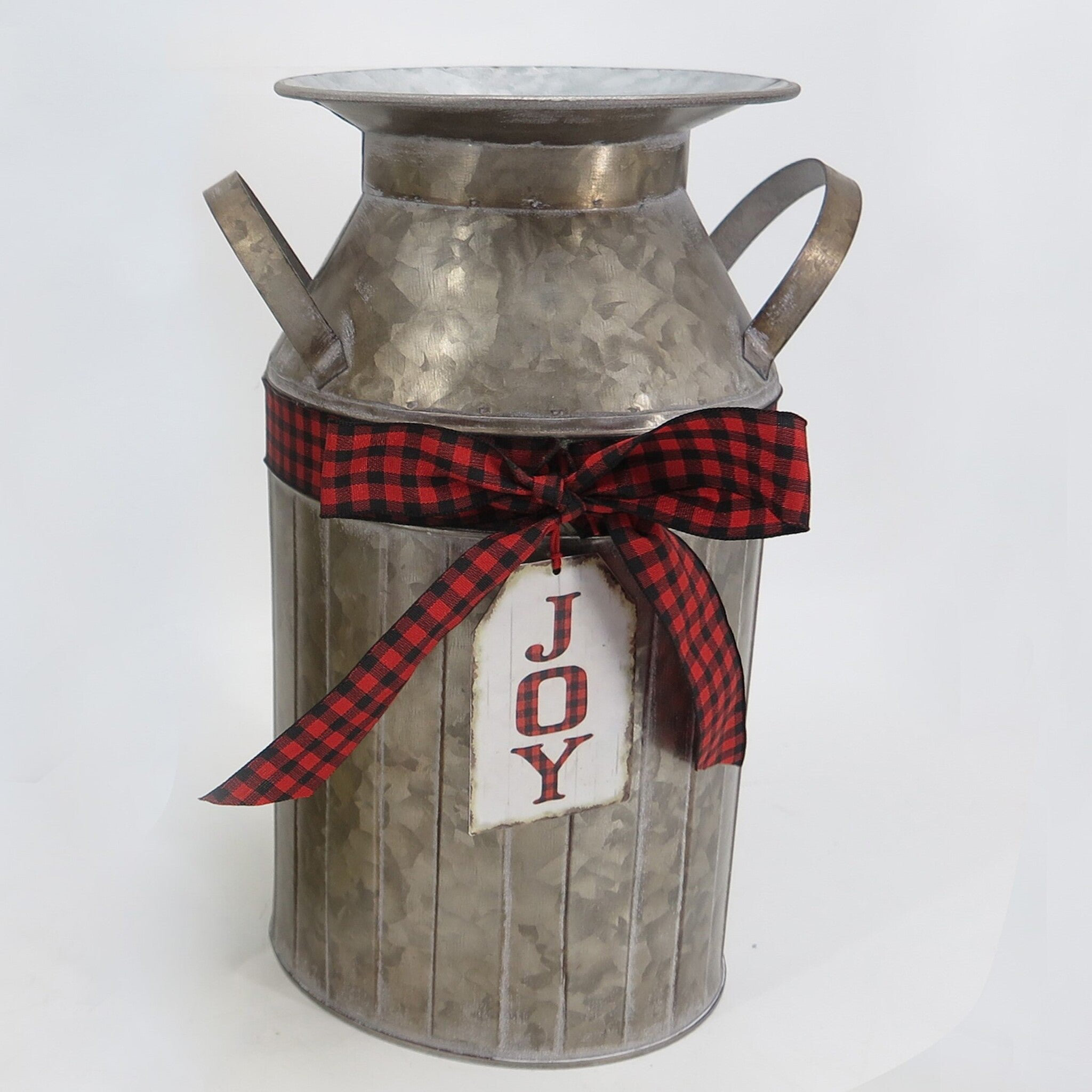 The Holiday Aisle® Cappy Silver,Red,White 10.75'' Metal Floor Vase ...