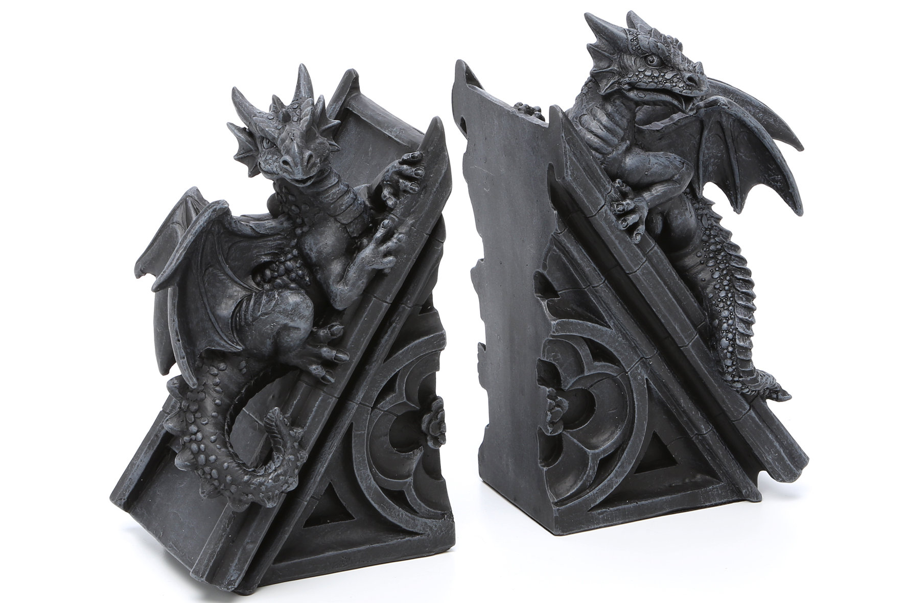 Design Toscano Gothic Castle Dragons Sculptural Bookends & Reviews ...