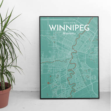 OurPoster.com Winnipeg City Map - Panoramic Graphic Art - Wayfair Canada