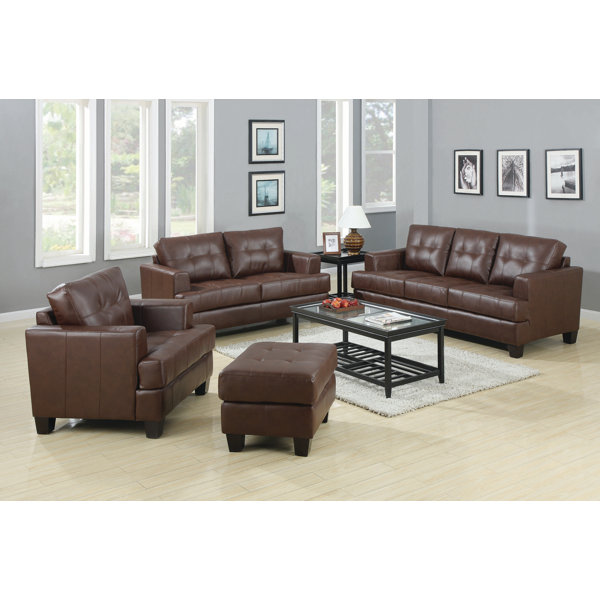 Cozzy Design Geniya 3 Piece Faux Leather Living Room Set - Wayfair Canada