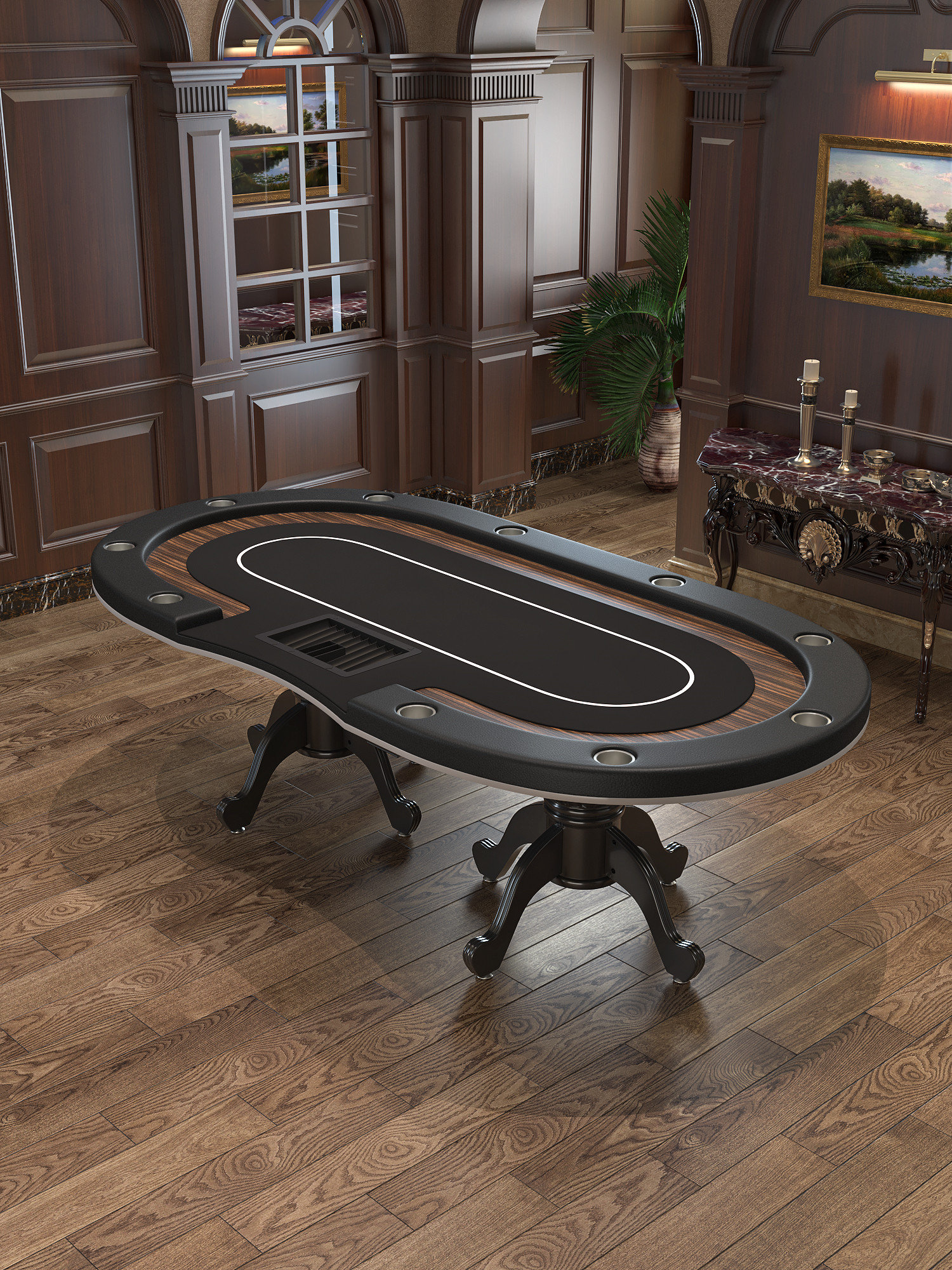 IDSOnlineCorp IDS Online Corp 94'' 10 - Player Poker Table | Wayfair