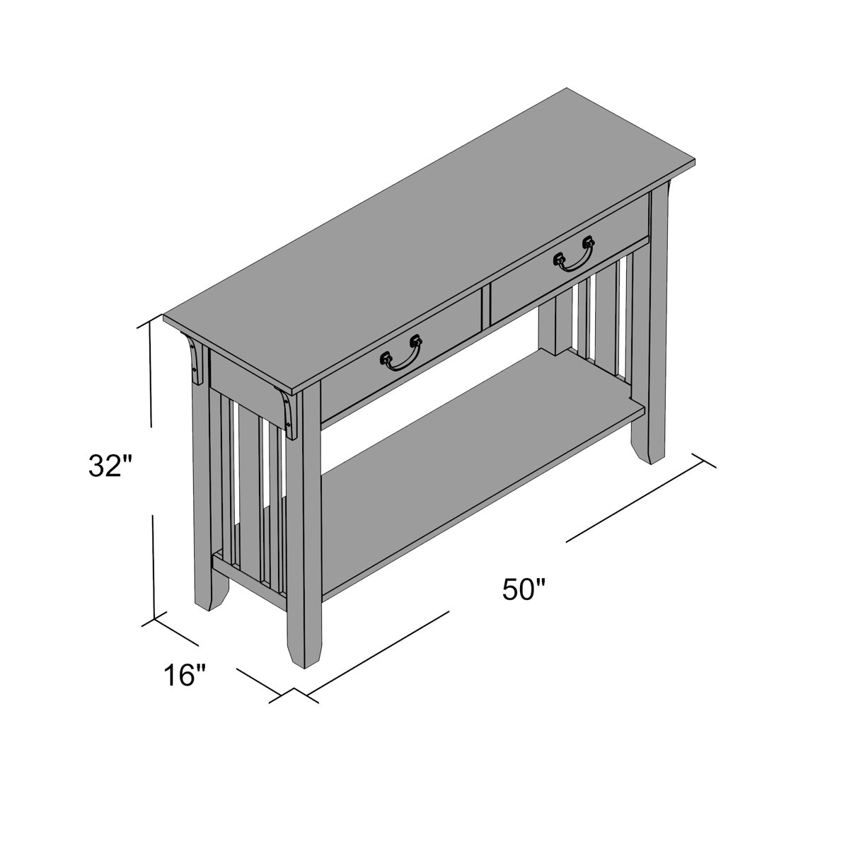 Three Posts™ Schubert 50'' Console Table & Reviews | Wayfair