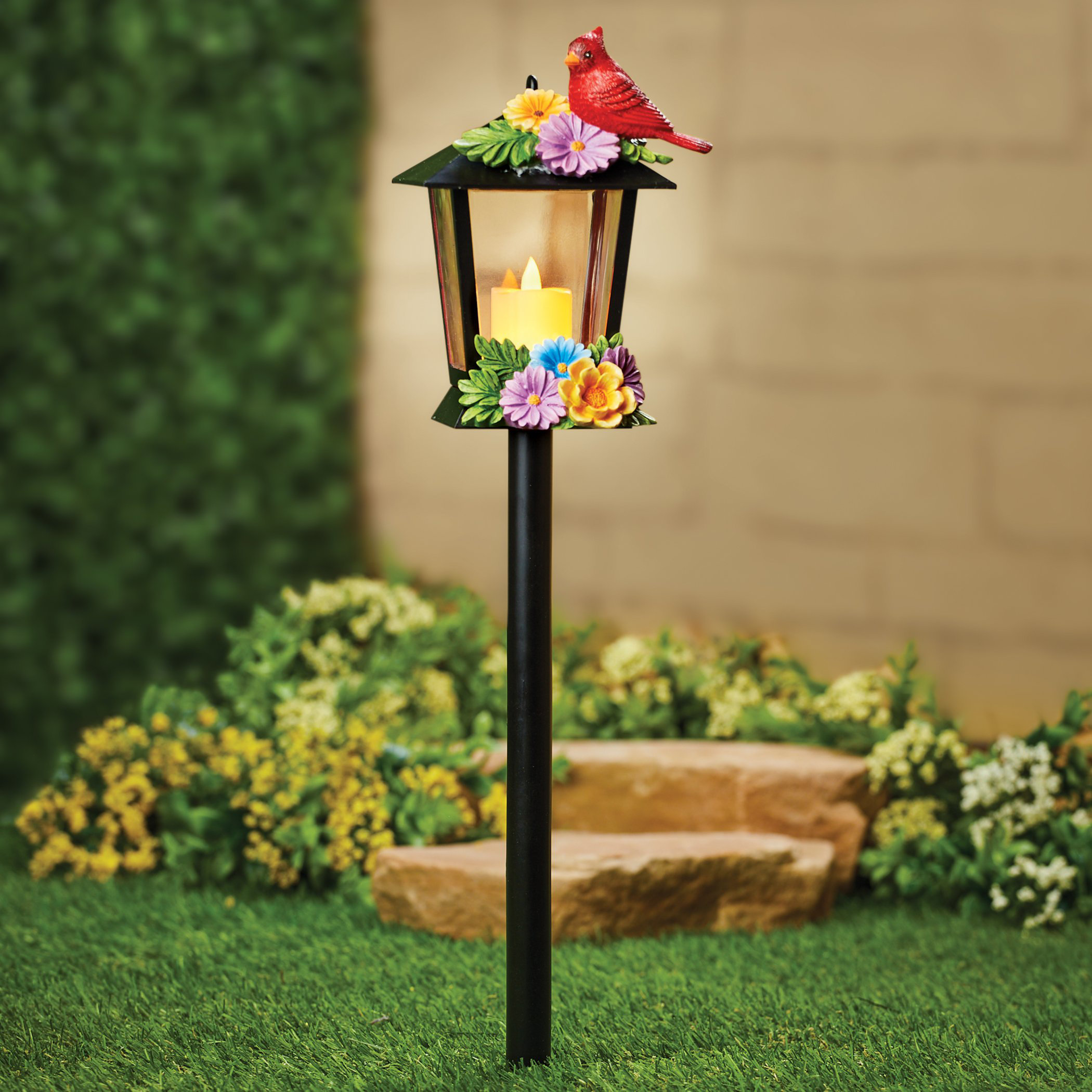 Arlmont & Co. Tyndall Cardinal Solar Lantern Garden Stake & Reviews ...
