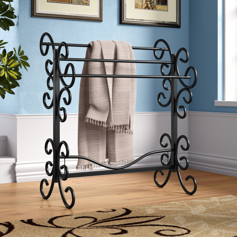 Fleur De Lis Living 35'' Tall Metal Blanket/Quilt Rack & Reviews | Wayfair