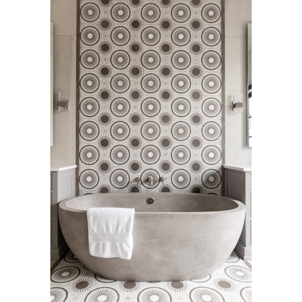 Native Trails Avalon NativeStone Freestanding Soaking Cement Bathtub ...