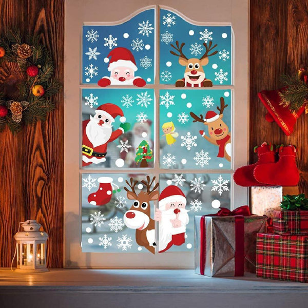 The Holiday Aisle® Christmas Window Clings Window Decals Snowflake ...