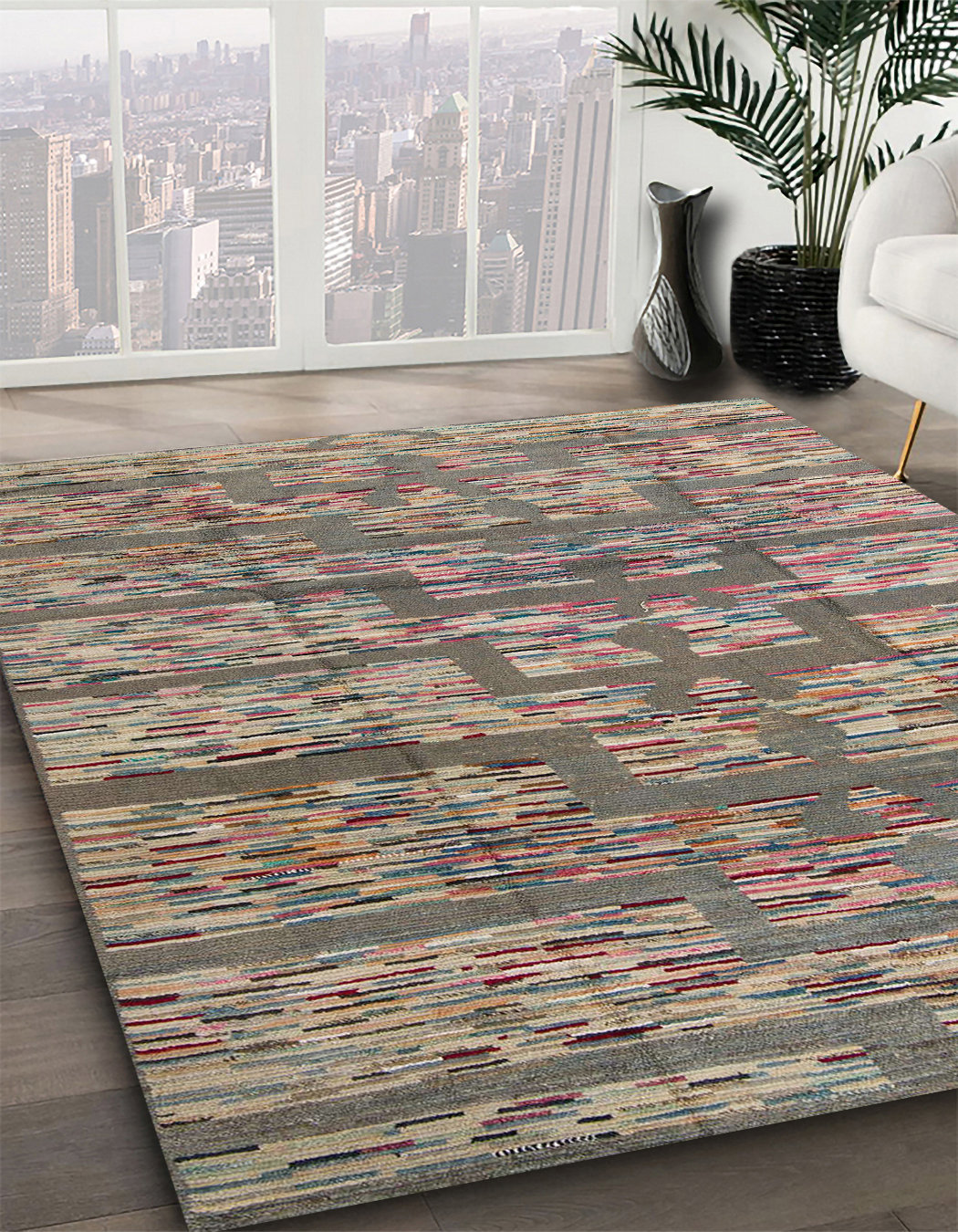 Foundry Select Haru Power Loom Gray Rug | Wayfair