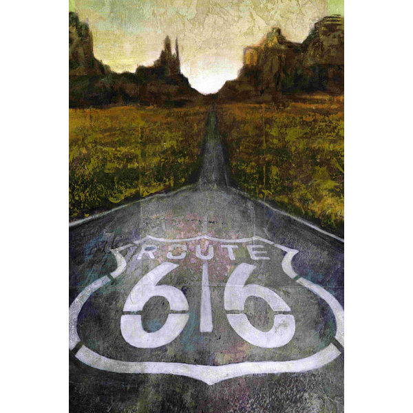 Union Rustic Route 66 3 - Wrapped Canvas Painting | Wayfair