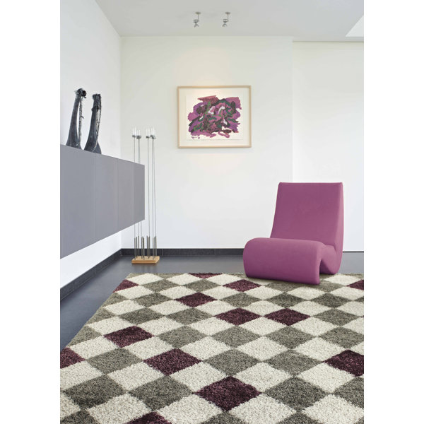 Kalora Boulevard Gray; Plum Rug | Wayfair
