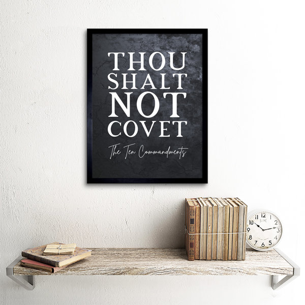 Maturi Ten Commandments Thou Shalt Not Covet Christian Bible Verse ...