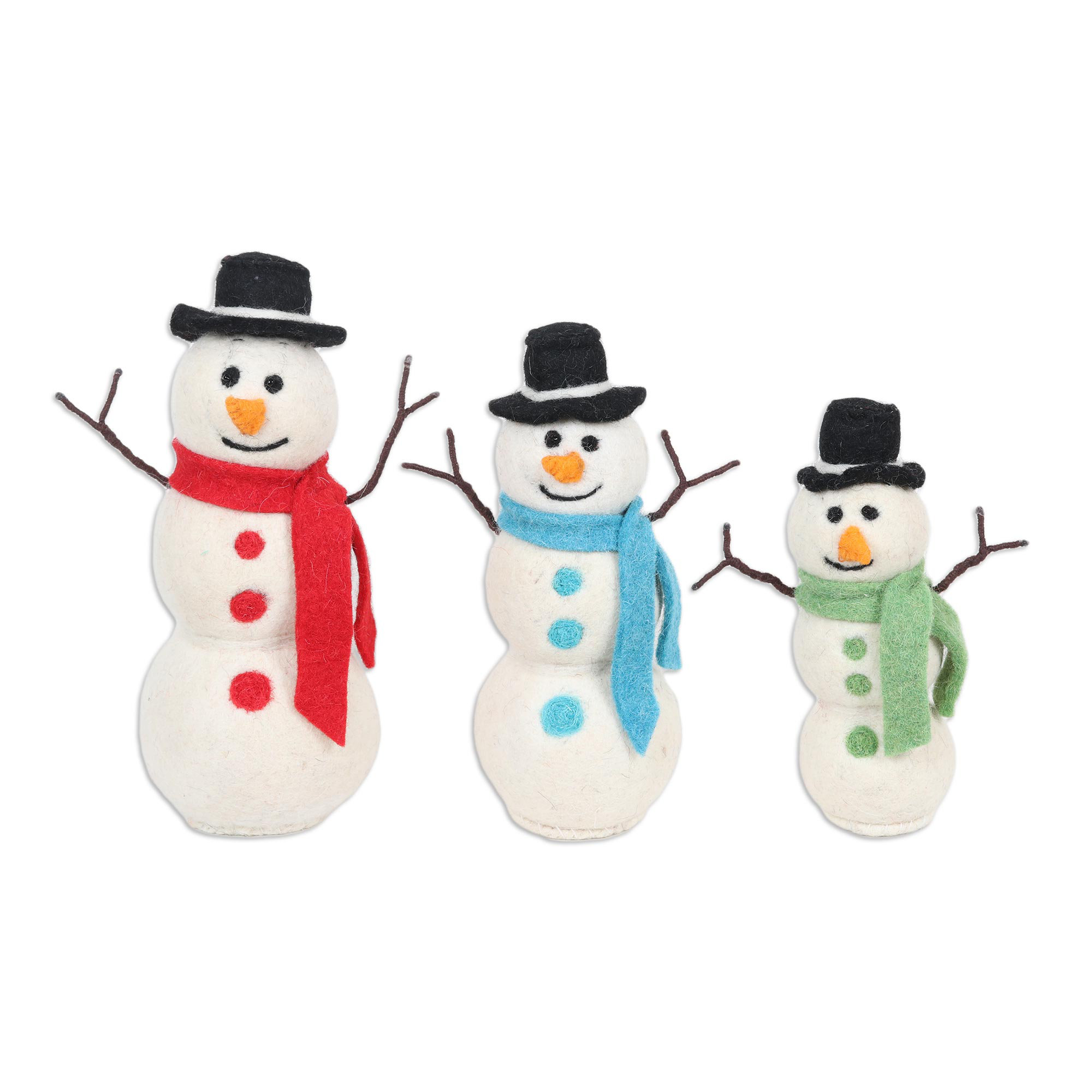 The Holiday Aisle® 3 Piece Snowman Fun Sculpture Set | Wayfair