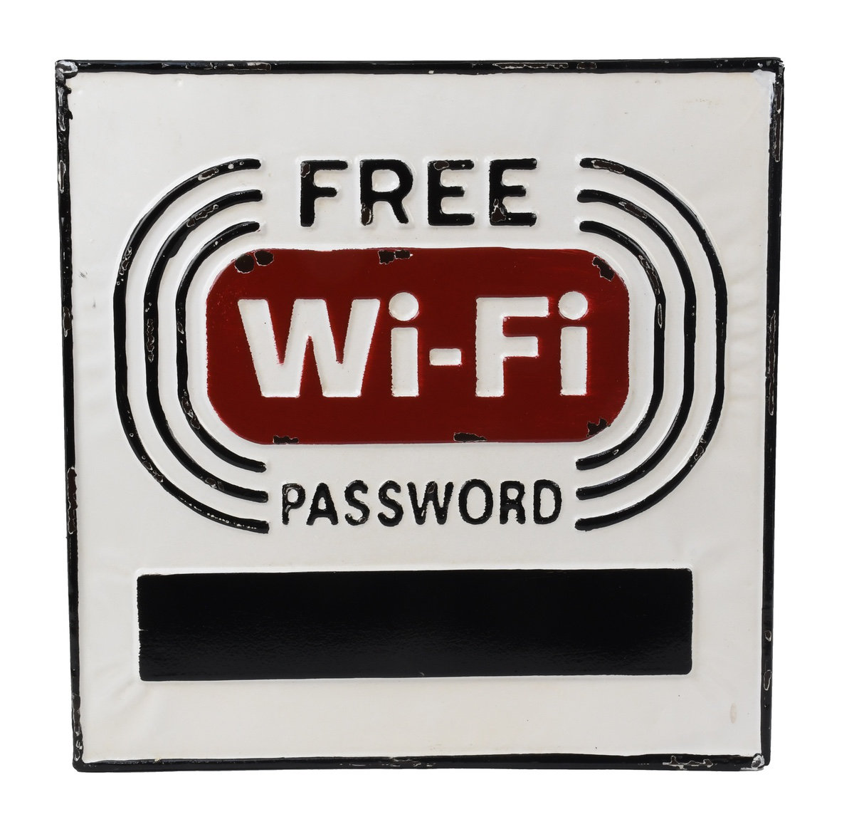 Treasure Gurus Rustic Metal Free Wi-Fi Password Sign Business Coffee ...