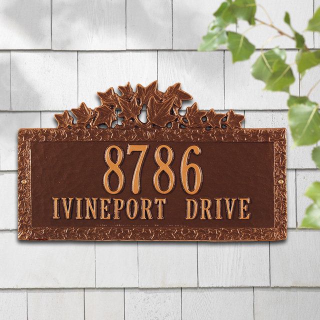 Whitehall Products Ivy 2-Line Wall Address Plaque | Wayfair