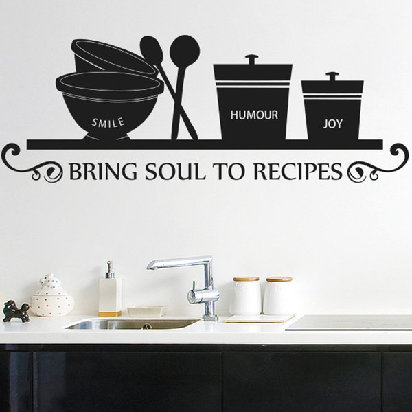 17 Stories Smile Humour Joy Bring Soul To Recipes Wall Sticker ...