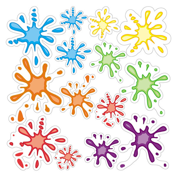 The Party Aisle™ Paint Splatter Wall Decal | Wayfair