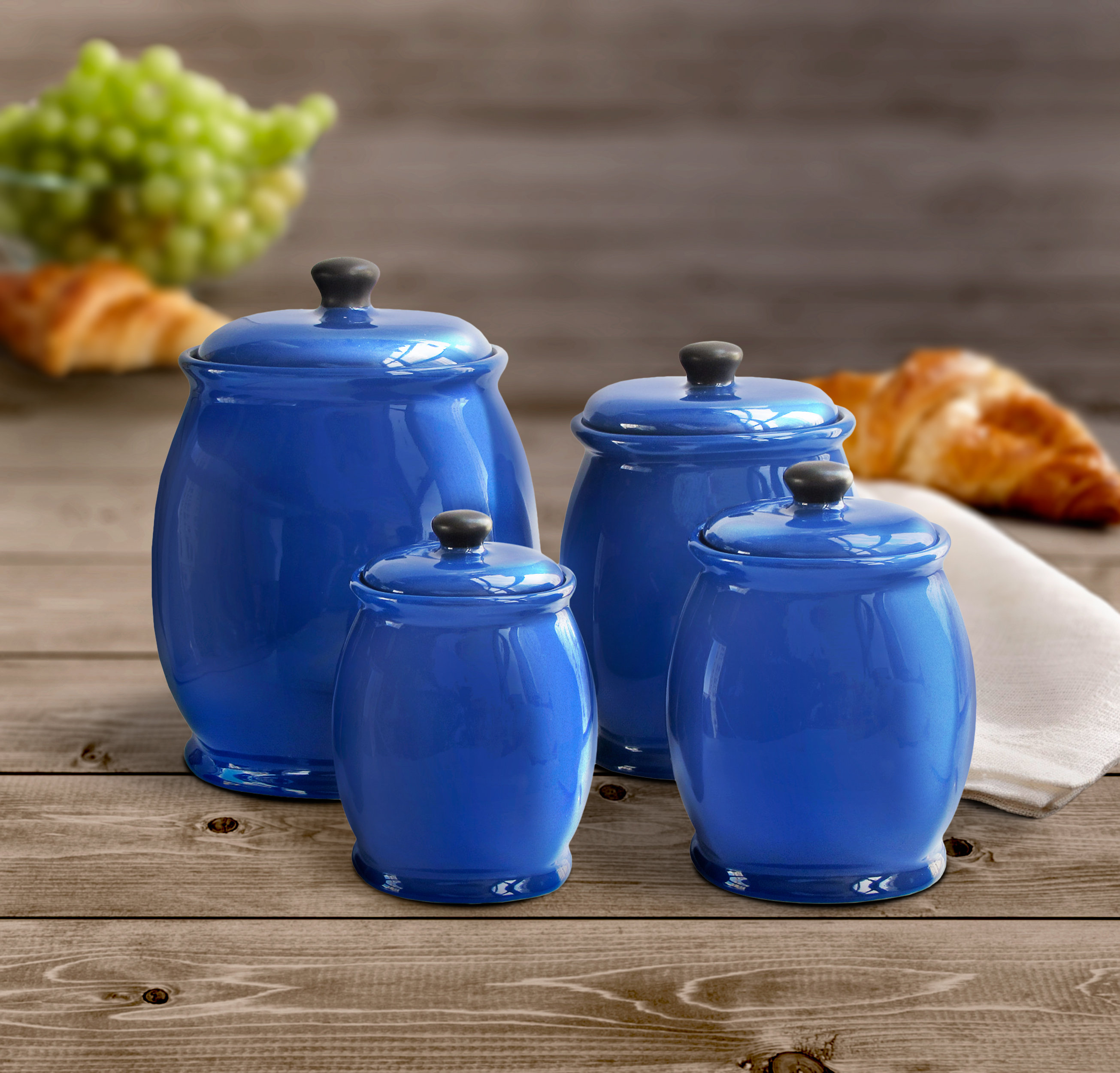 Prep & Savour 4 Piece Kitchen Canister Set & Reviews | Wayfair