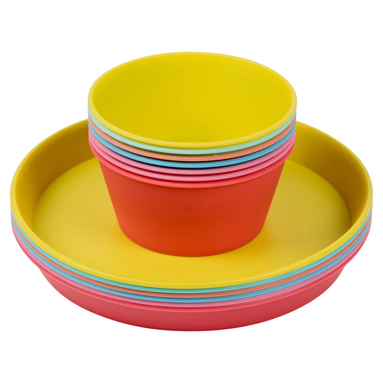 17 Stories Artevious Polycarbonate Plastic Dinnerware - Set of 12 ...
