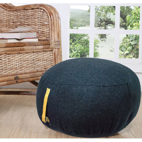 Williston Forge 30'' Wide Round Pouf Ottoman & Reviews | Wayfair