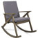 Union Rustic Outdoor Rocking Solid Wood Chair with Cushions & Reviews ...