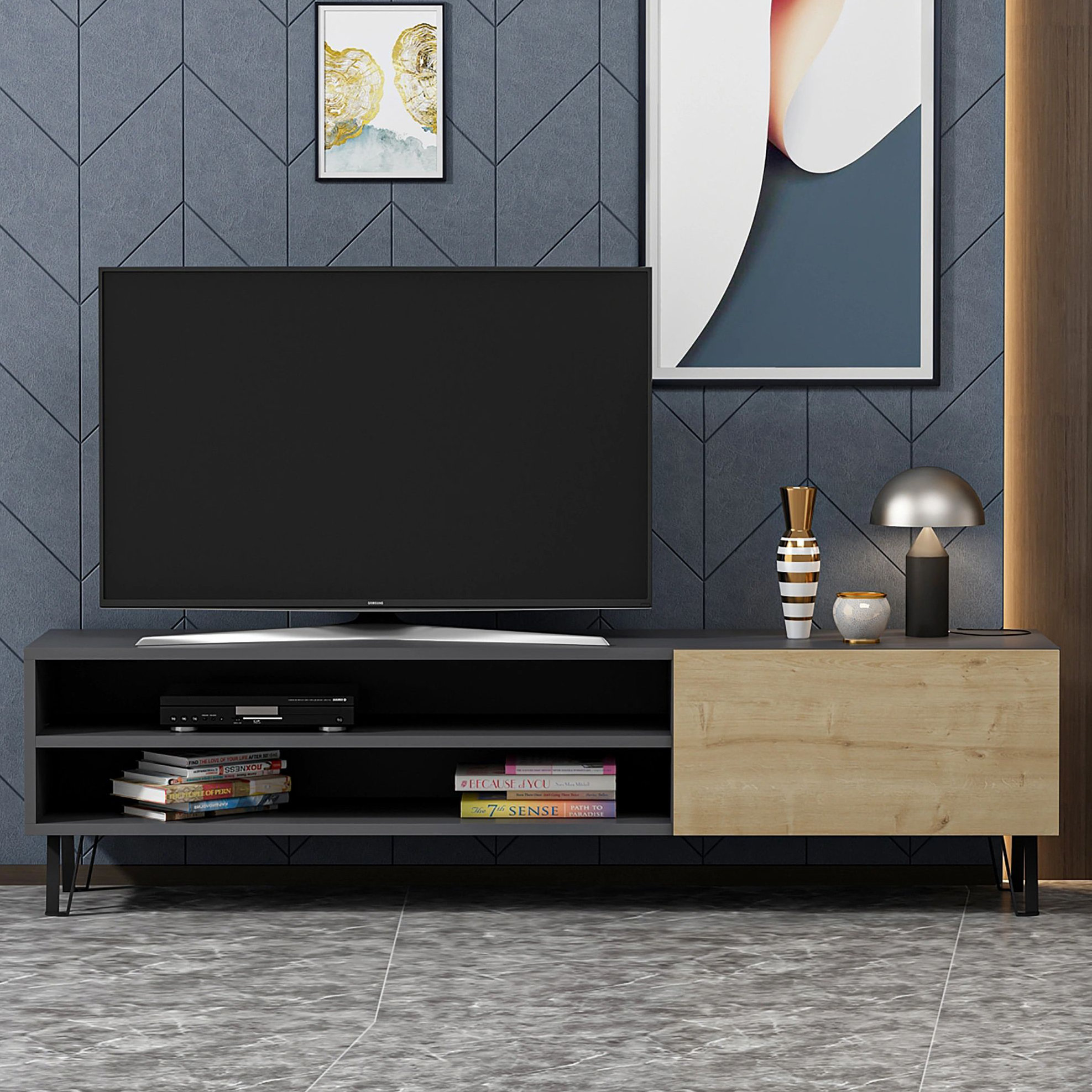 George Oliver Posada 63'' Media Console & Reviews | Wayfair