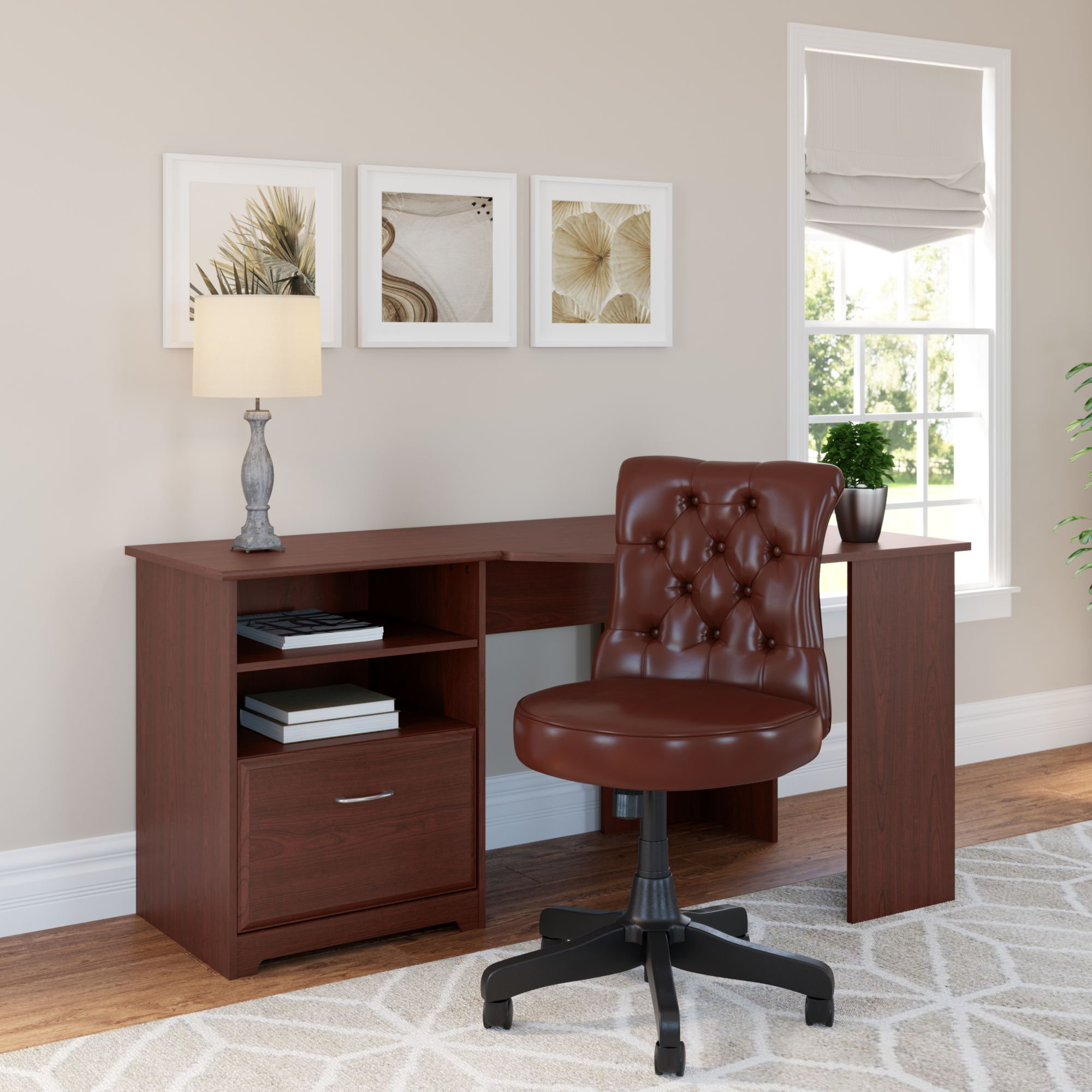 Gracie Oaks Mahawa Reversible Desk and Chair Set | Wayfair