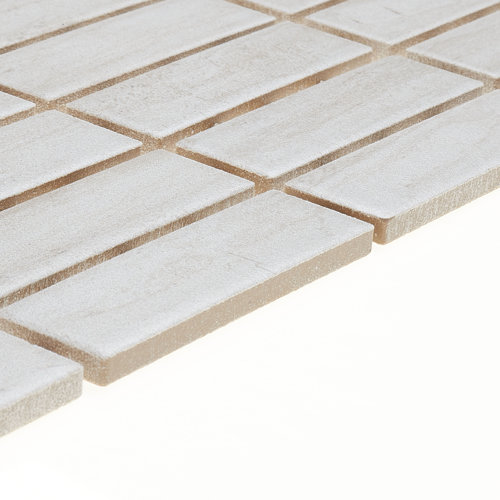 Itona Tile 1" x 3" Ceramic Mosaic Tile in Editorial White | Wayfair