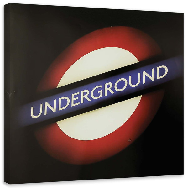 Rosalind Wheeler English Underground Sign - Wrapped Canvas Graphic Art ...
