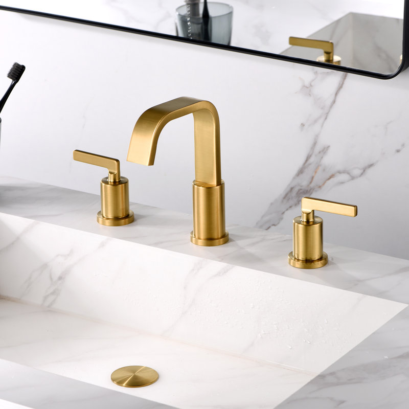 Luxier Widespread Faucet 2-handle Bathroom Faucet with Drain Assembly ...