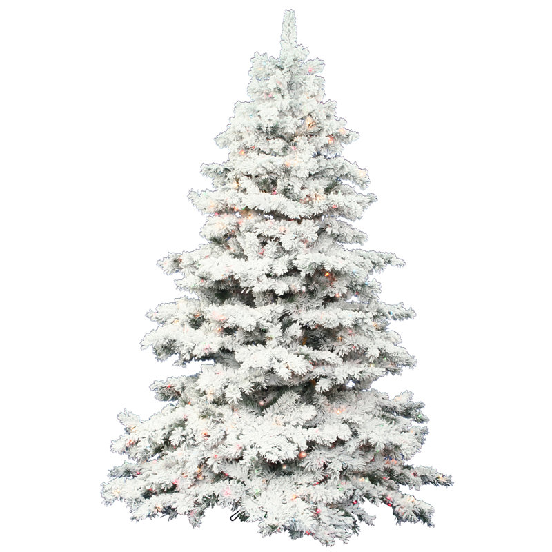The Holiday Aisle Flocked Alaskan 4.5' White Spruce Artificial ...