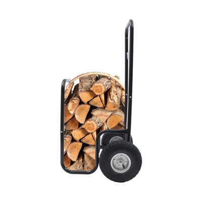 YYBUSHER Firewood Log Cart Carrier Wood Dolly Mover Holder | Wayfair