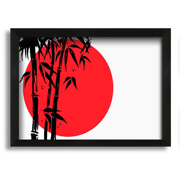 ClassicLiving Black Bamboo In The Red Sun - Single Picture Frame ...