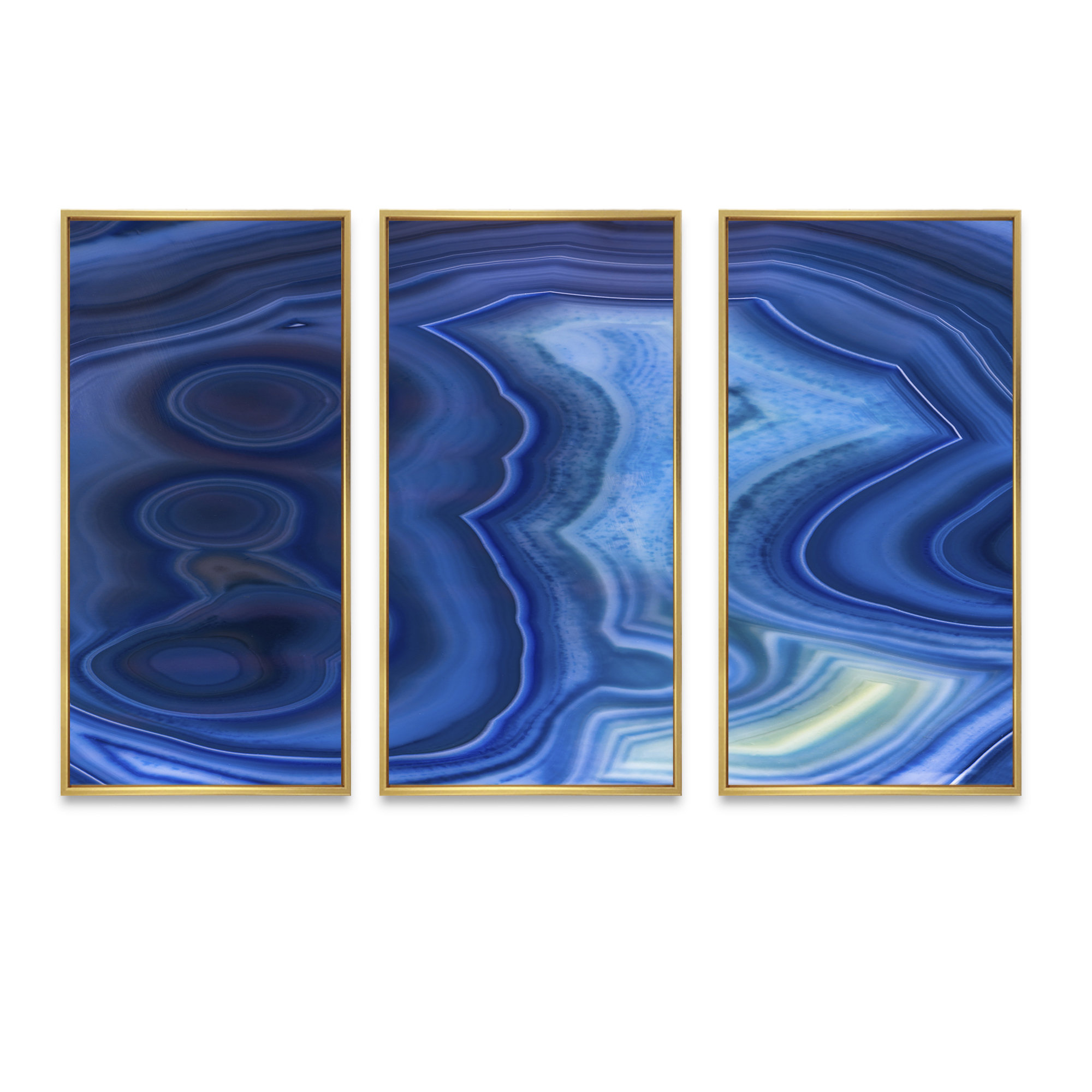 Wrought Studio Blue Agate Stone Design Blue Agate Stone Design - 3 ...