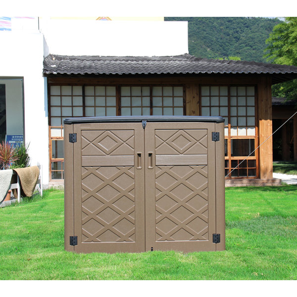 KINYING 4 ft. W x 3 ft. D Plastic Horizontal Storage Shed | Wayfair