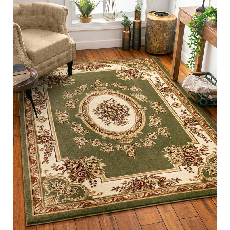 Astoria Grand Colindale Oriental Area Rug in Green & Reviews | Wayfair