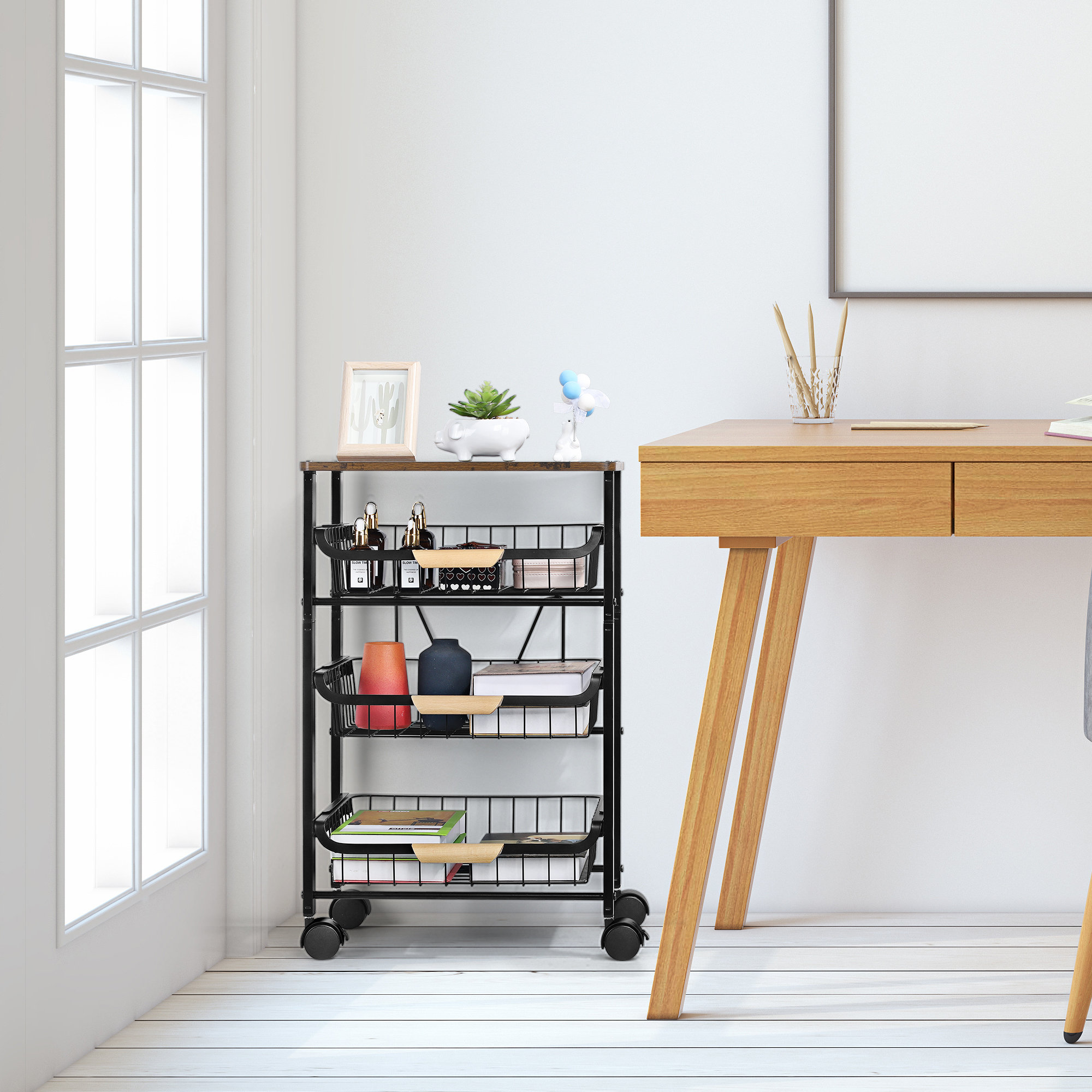 BTY Kitchen Wheels Trolley | Wayfair