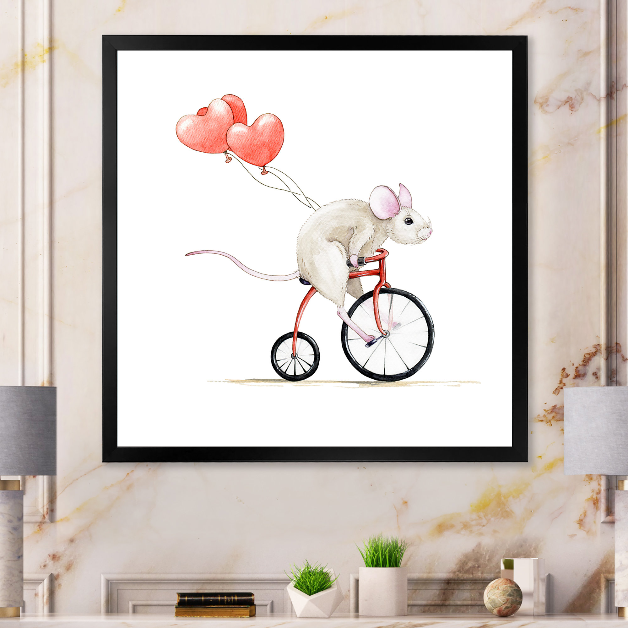 Trinx Cute Little Mouse Riding A Biker - on | Wayfair
