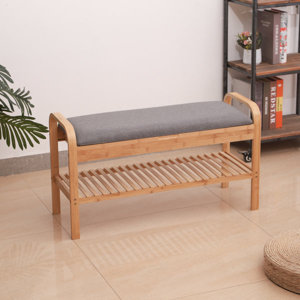 Millwood Pines Bamboo Shoe Storage Bench | Wayfair