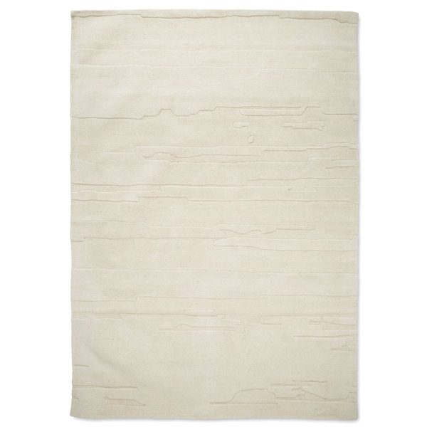 Ebern Designs Jarid Flatweave 100% Wool White Rug | Wayfair.co.uk