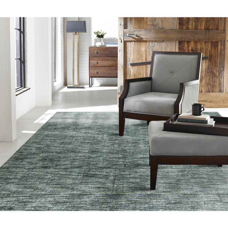 Ebern Designs Neva Handmade Flatweave Wool Blue/Turquoise Rug & Reviews ...