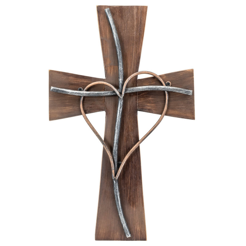 Red Barrel Studio® Metal and Wood Cross Wall Decor & Reviews | Wayfair