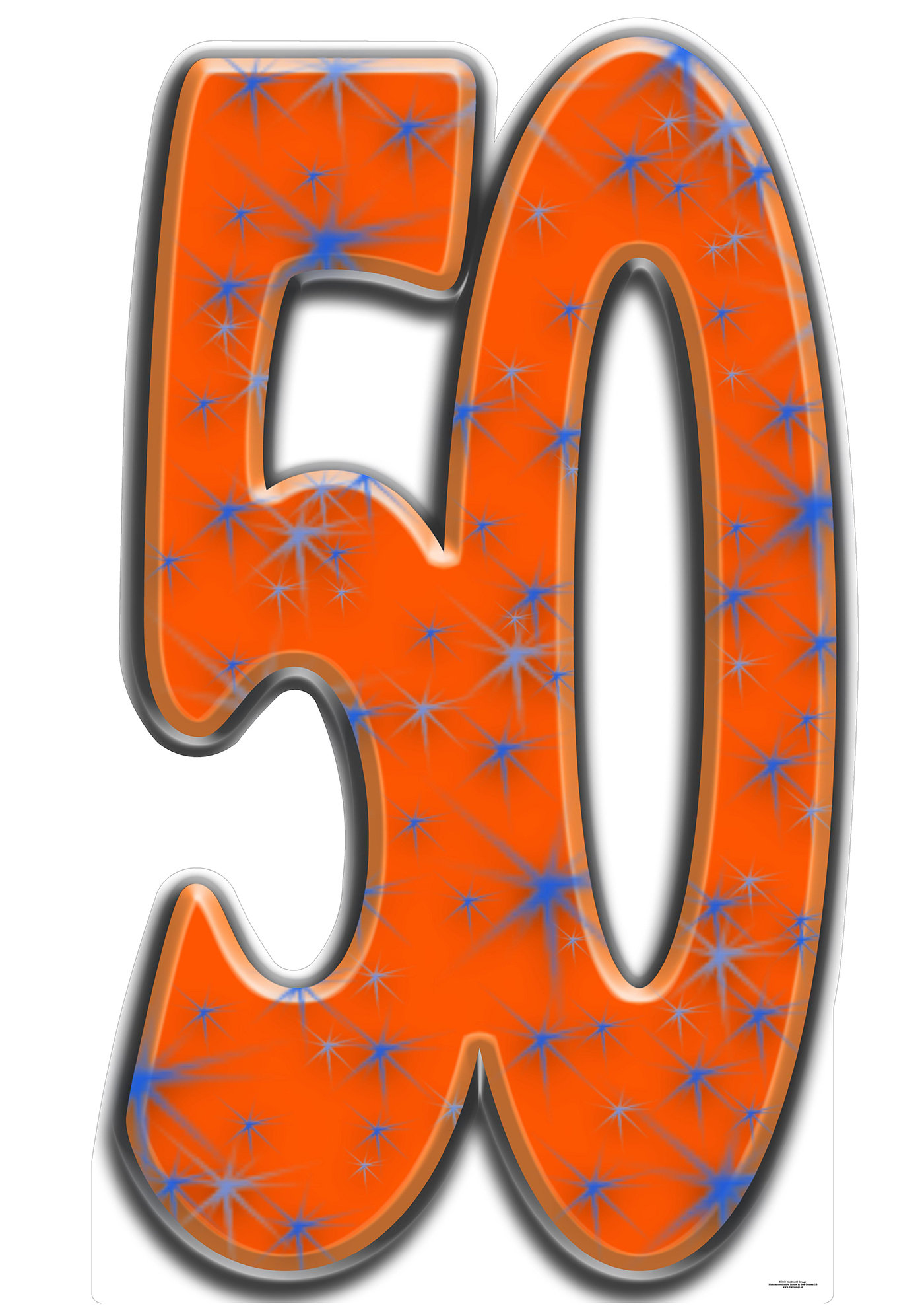 Star Cutouts Number 50 Cardboard Standup | Wayfair