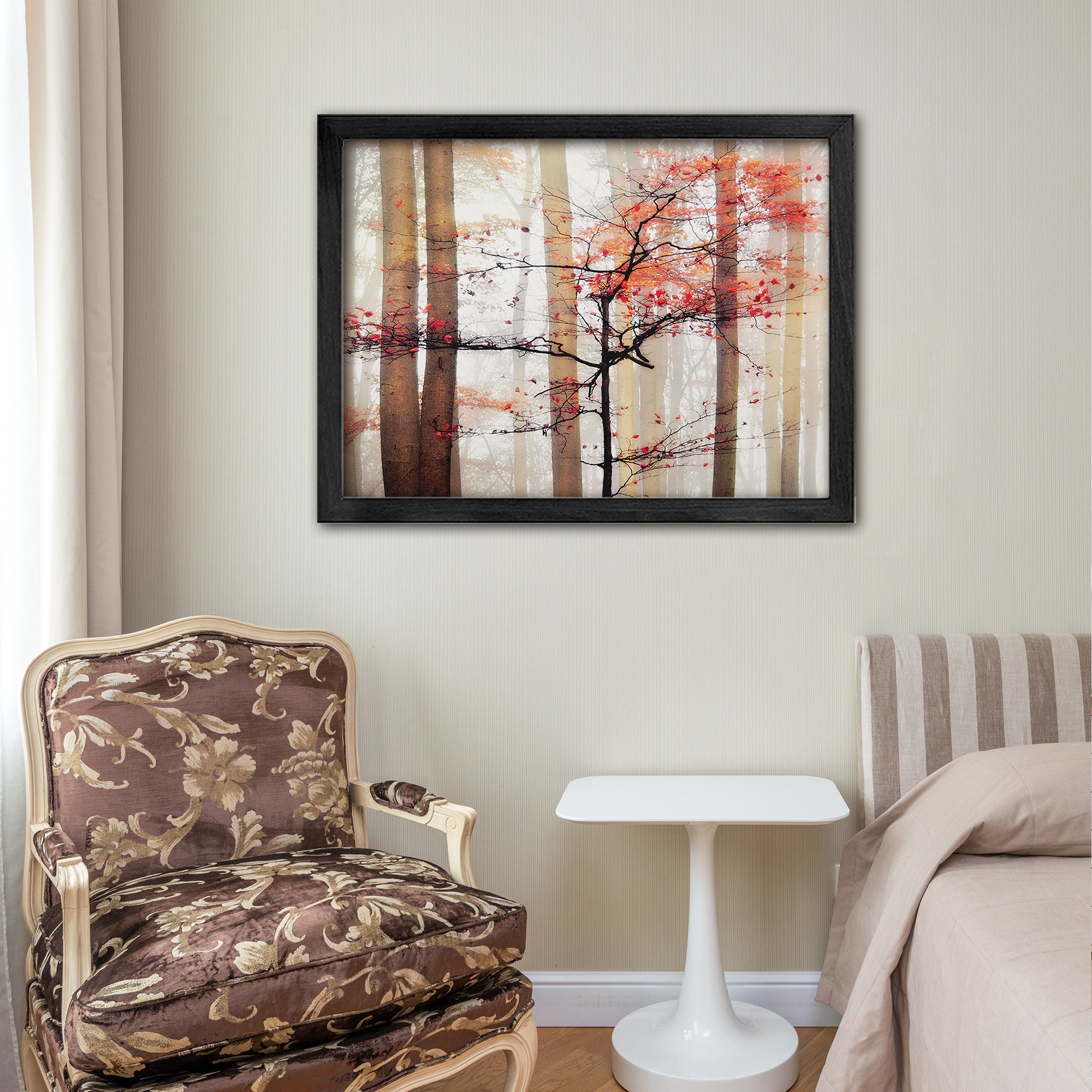 GENTLE DEER Forest - Picture Frame Painting on Canvas | Wayfair