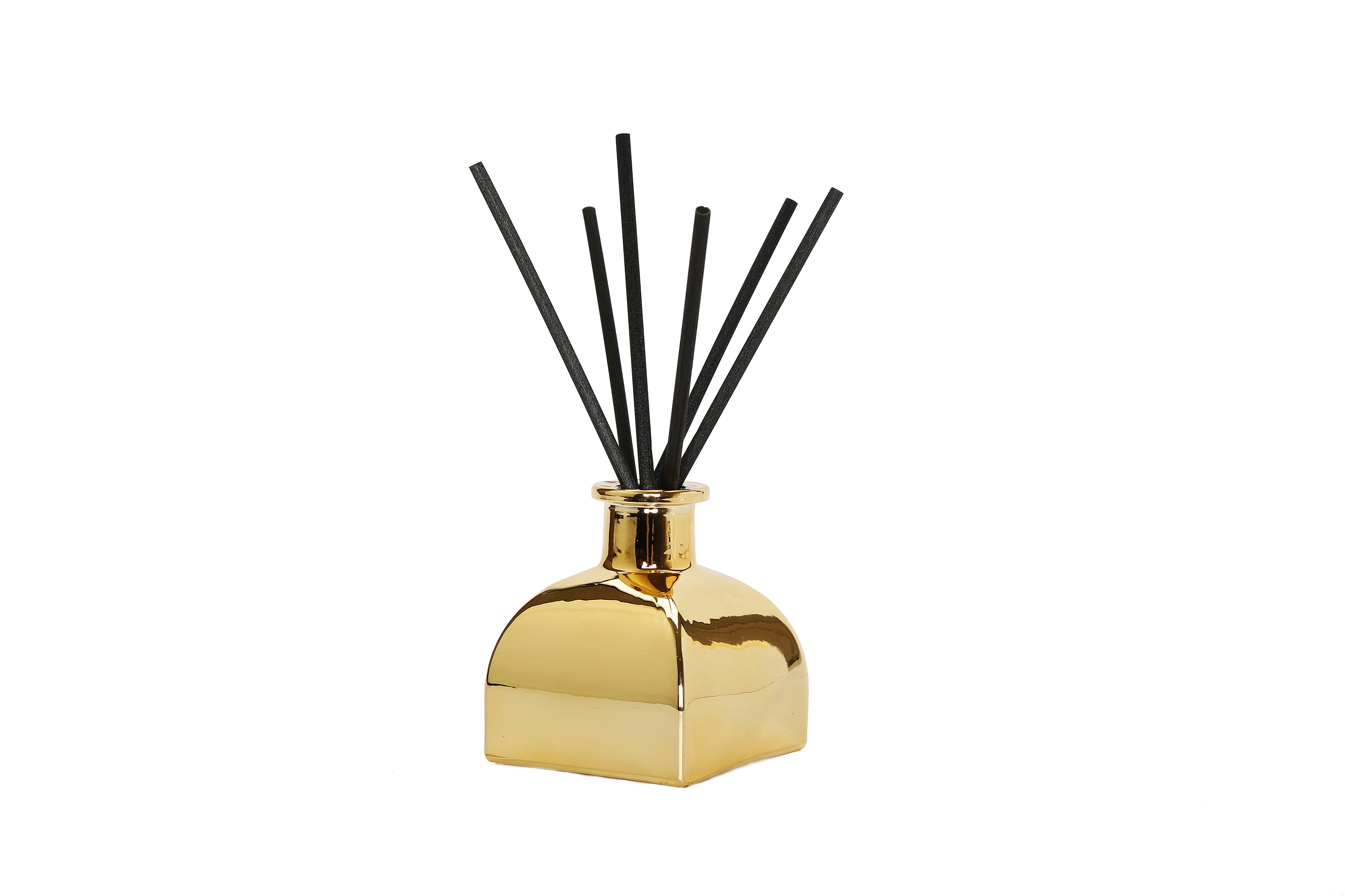 Vivience Square Gold Reed Diffuser - "Iris & Rose" | Wayfair