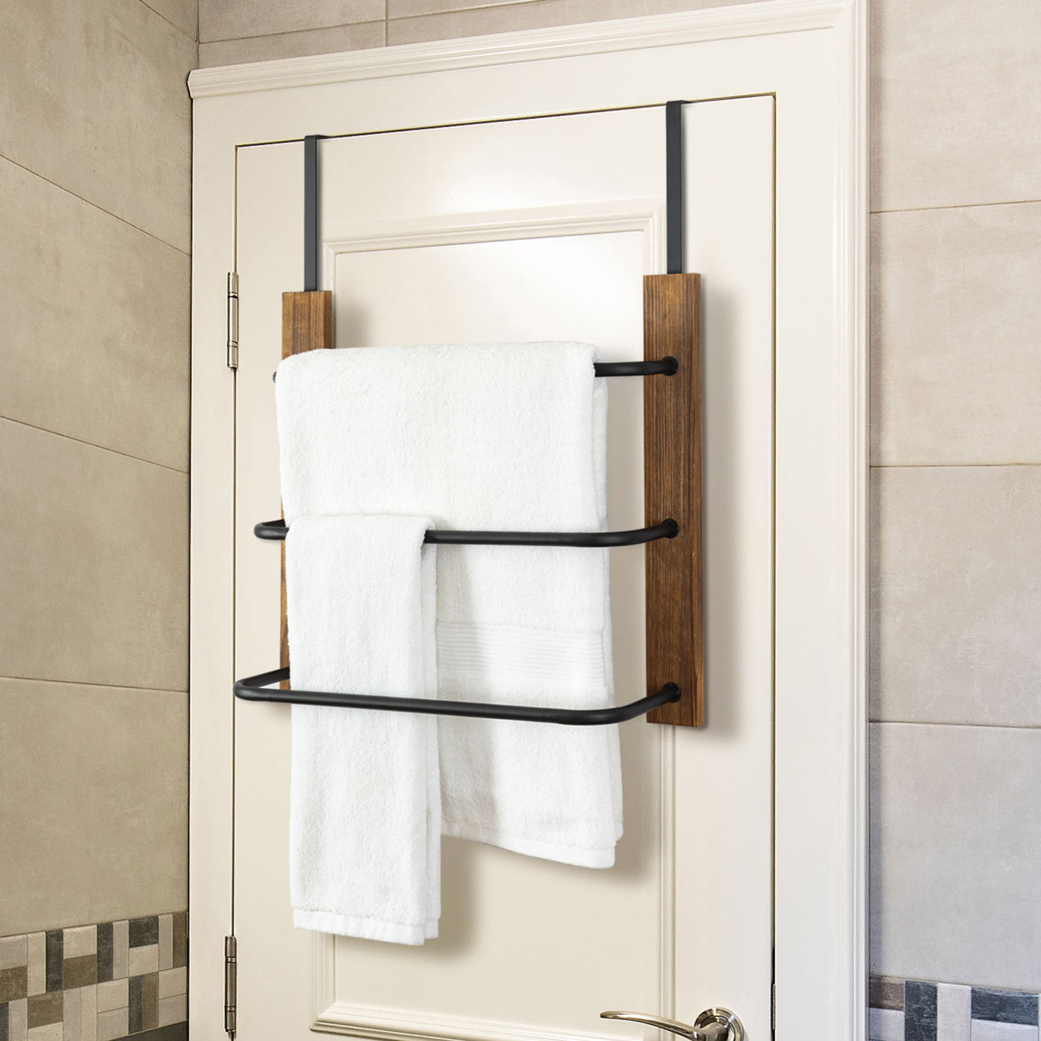 MyGift Over-the-Door Towel Rack | Wayfair